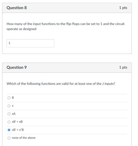 Solved Question Pts How Many Of The Input Functions To Chegg Com