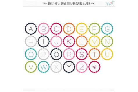 Live Free Love Life Garland Alphabet Graphic By Miss Tiina · Creative