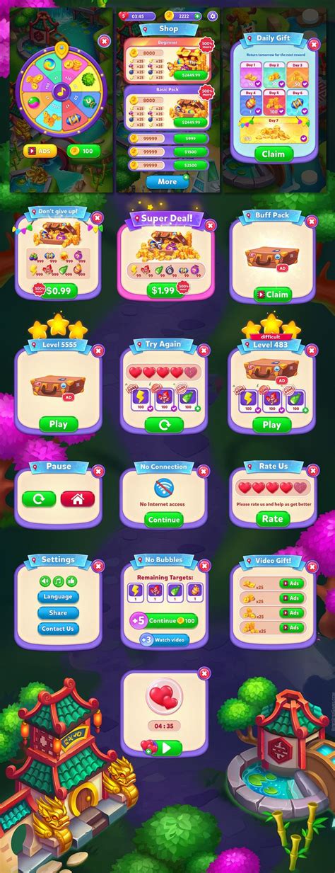 Artstation Bubble Shooter 2d Animation Ui Design And Character