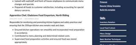 Apprentice Chef Resumes And Guide
