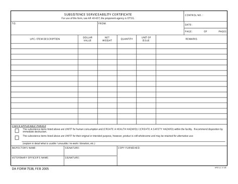 Da Form 7538 Fill Out Sign Online And Download Fillable Pdf