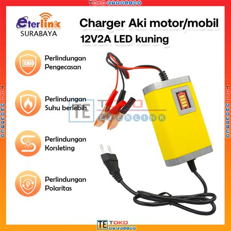 Jual Charger Aki Sepeda Listrik Lead Acid Battery Eu Plug V Ah Adaptor Smart Charger