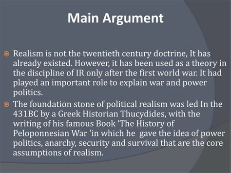 Classical Realism Presentationmehmood Hussainpptx