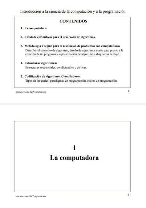 Pdf De Programación Introducción A La Ciencia De La Computación Y A