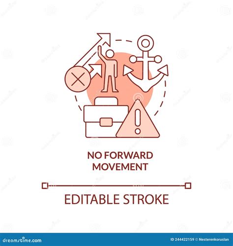 Forward Movement Line Icons Collection Progress Advancement Momentum
