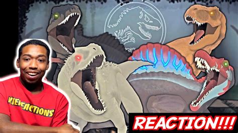 Tyrannosaurus Rex And Spinosaurus Vs Indominus Rex And Giganotosaurus