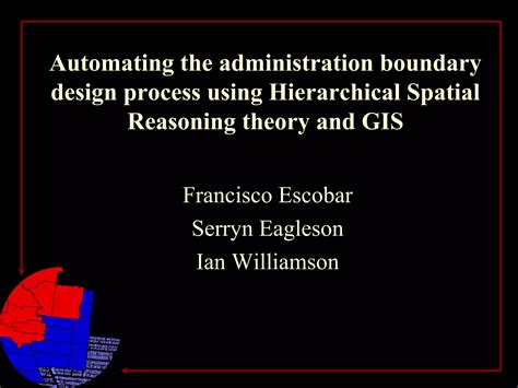 Design Process Using Hierarchical Spatial Reasoning Theory And Gis Ppt