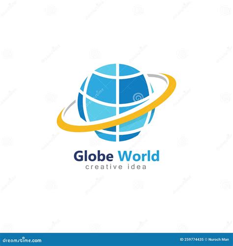 Creative Globe Logo Icon Template Stock Vector Illustration Of