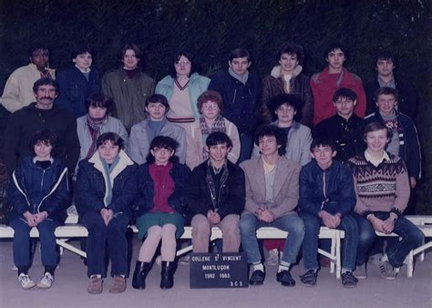 Photo De Classe Classe De 3e C3 19821983 De 1983 Lycée