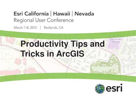 Pdf Productivity Tips And Tricks In Arcgis Esri · Productivity Tips