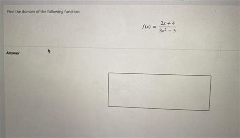 Solved Find The Domain Of The Following Function Chegg