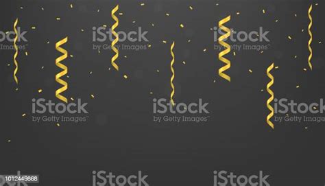 골든 색종이 리본 Background27 금색에 대한 스톡 벡터 아트 및 기타 이미지 금색 기념일 노랑 Istock