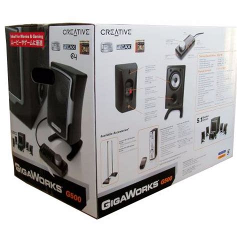 Creative Gigaworks G500 THX 5.1 Speakers with Subwoofer, Audio ...
