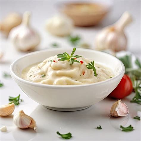 Garlic Sauce Premium Ai Generated Image