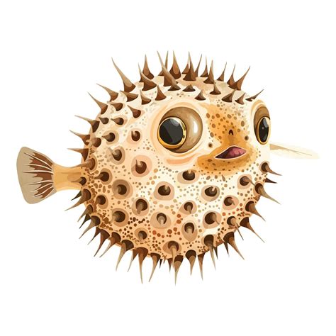 Premium Vector Pufferfish Vector Illustration Isolated On White