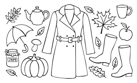 Premium Vector Doodle Autumn Set