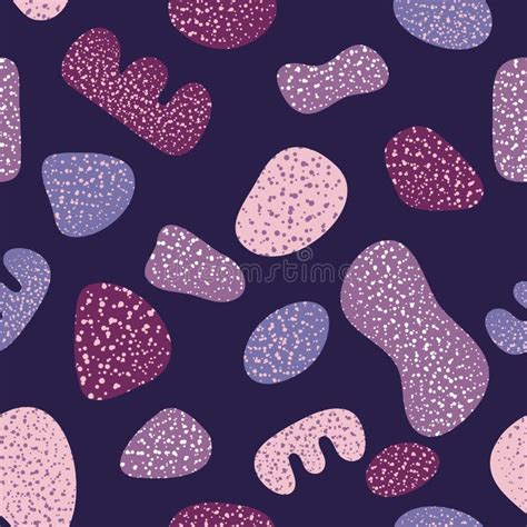 Abstract Shapes In Seamless Terrazzo Pattern In Minimal Stylecute Soft