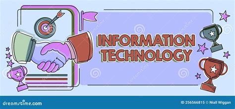 Writing Displaying Text Information Technology Business Concept Use