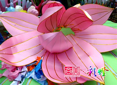 组合式牡丹花灯自贡尚美彩灯