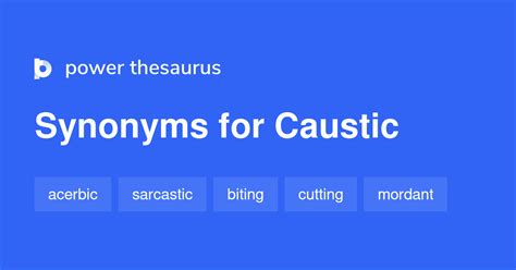 Caustic Synonyms 1 094 Similar Words And Phrases