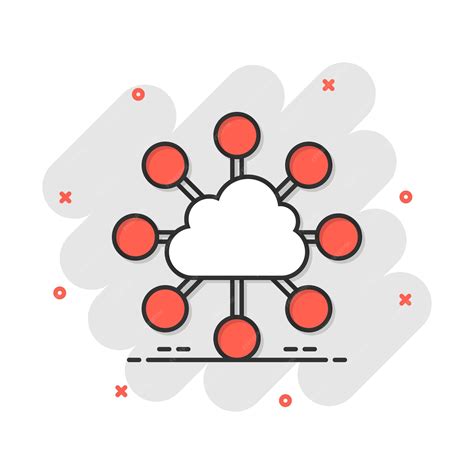 premium vector vector cartoon cloud computing technology icon in