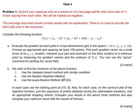 Solved Write A MATLAB Code For The Below Task Chegg