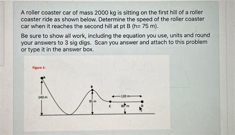 Solved A Roller Coaster Car Of Mass Kg Is Sitting On Chegg