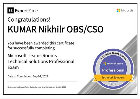 Nikhil Kumar On Linkedin Im Happy To Share That Ive Passed The Microsoft Teams Rooms