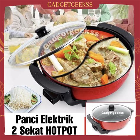 Panci Listrik Hotpot In Dua Sisi Panci Dual Rasa Panci Elektrik Cm Lazada Indonesia