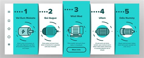 Electronic Motor Tool Onboarding Icons Set Vector 10152902 Vector Art