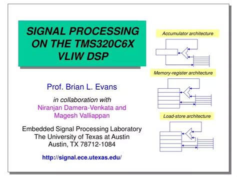 PPT SIGNAL PROCESSING ON THE TMS C X VLIW DSP PowerPoint Presentation ID