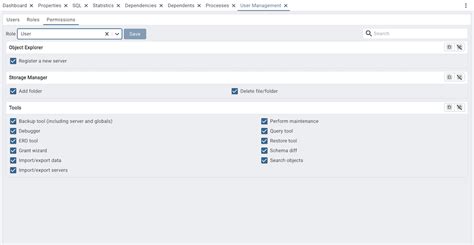 User Management Pgadmin Documentation