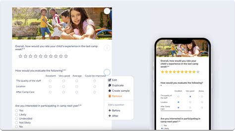 Summer Camp Survey And Feedback Form