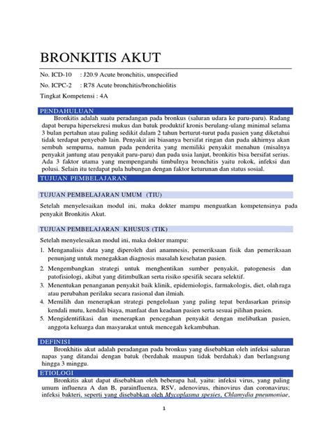 Modul Bronkitis Akut Pdf