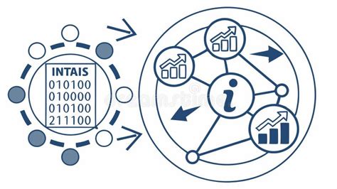 information flow chart with icons data and process visualization