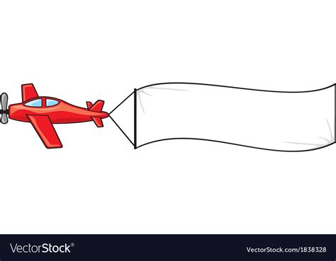 Plane With Banner Royalty Free Vector Image Vectorstock