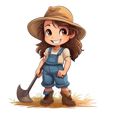 Premium Vector Farmer Girl