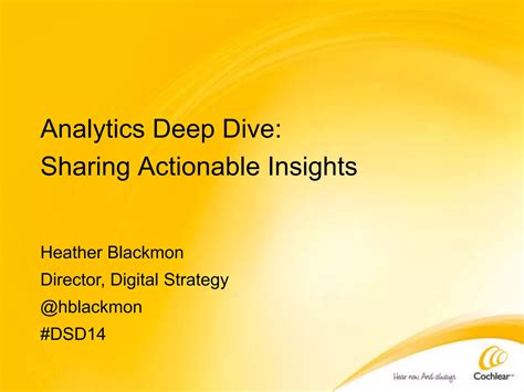 Analytics Deep Dive 4 Step Framework For Sharing Actionable Insights Ppt
