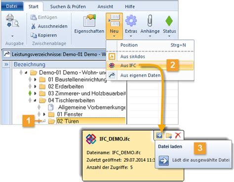 ORCA Helpdesk ORCA AVA 21 bis 23 IFC Datei öffnen