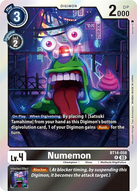 Numemon [foil] Bt14 058 Prices Digimon Blast Ace Digimon Cards