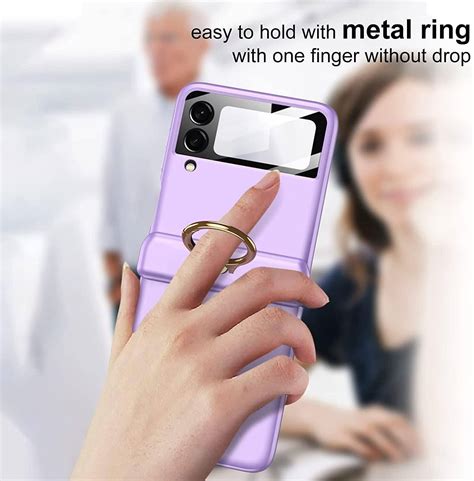 AWH For Galaxy Z Flip 3 Case Hinge Protection Matte PC Magnetic Hinge