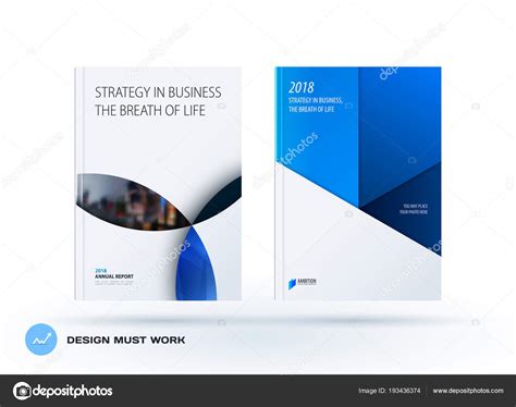 Material Design Template With Blue Colourful Circles Intersections