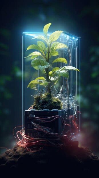 Premium Ai Image A Plant Growing In A Box