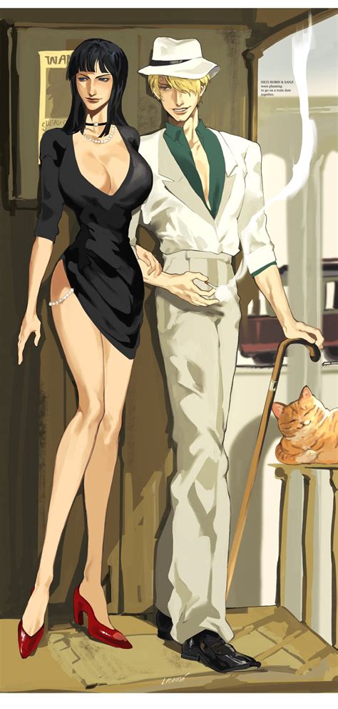 Nico Robin And Sanji One Piece Drawn By Hannacott La Danbooru