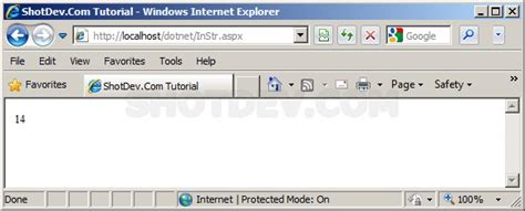VB NET InStr ShotDev