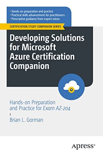 Developing Solutions For Microsoft Azure Certification Companion Hands
