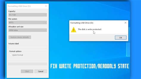 The Disk Is Write Protected Fix Youtube