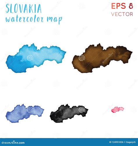 Slovakia Watercolor Country Map Stock Vector Illustration Of Citizen