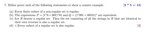 Solved Either Prove Each Of The Following Statements Or Chegg