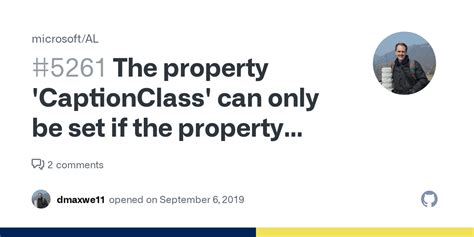 The Property Captionclass Can Only Be Set If The Property Type Is
